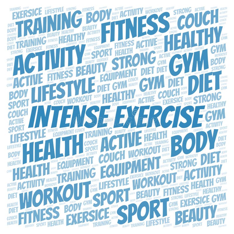 Intense Exercise Word Cloud Stock Illustration - Illustration of poster ...