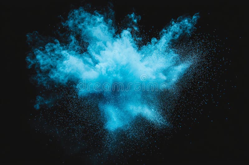 An Intense Explosion of Blue Particles Radiates from a Central Core ...