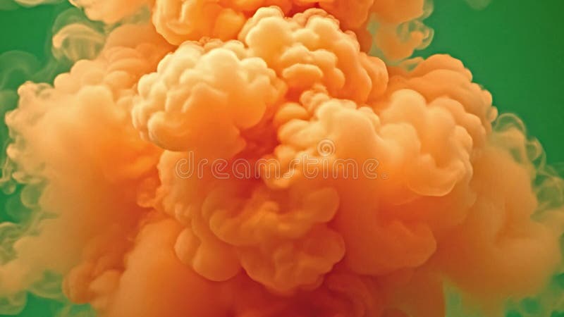 An Intense Explosion of Bright Orange Smoke, Thick and Billowing ...