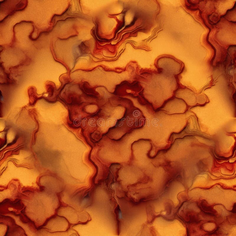 Intense Fiery Orange and Red Lava Flow Abstract Texture with Molten ...