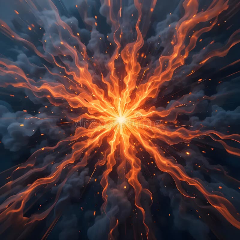 Intense Fire Burst Texture with Dynamic Flames and Glowing Sparks for ...