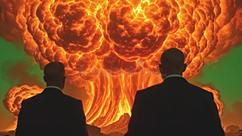 Intense Fire Explosion in a Warzone Scenario, Encompassing Generative ...