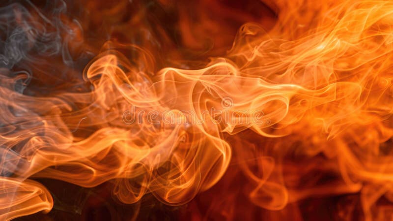 An Intense Fire with Vibrant Orange and Yellow Smoke Billowing Upwards ...
