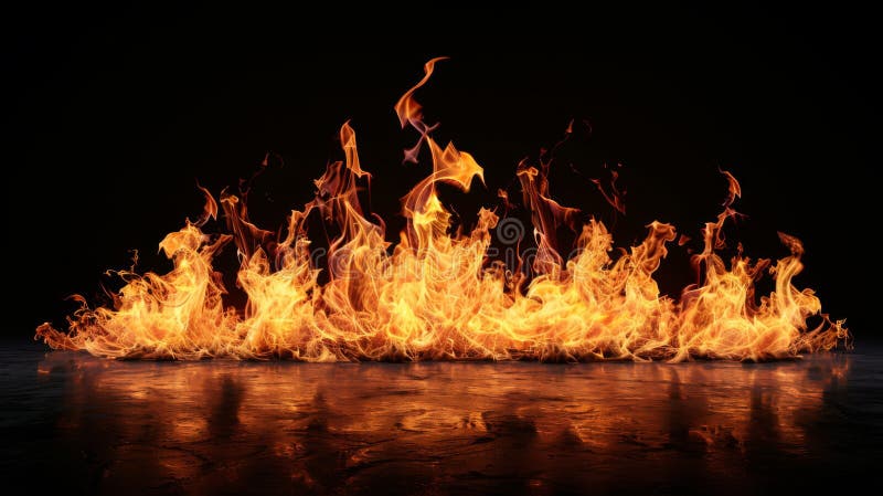 The Intense Flames of Fire. AI Generated Stock Image - Image of intense ...