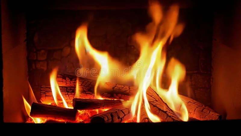 Intense Flames and Glowing Embers in a Fiery Scene. Generative Ai Stock ...