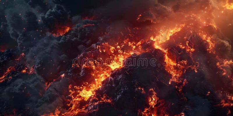 Intense Flames Peak through of Fire S Destructive Power - Ai Generated ...