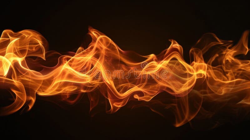 Intense Flames Rising Against a Dark Background, Capturing the Essence ...