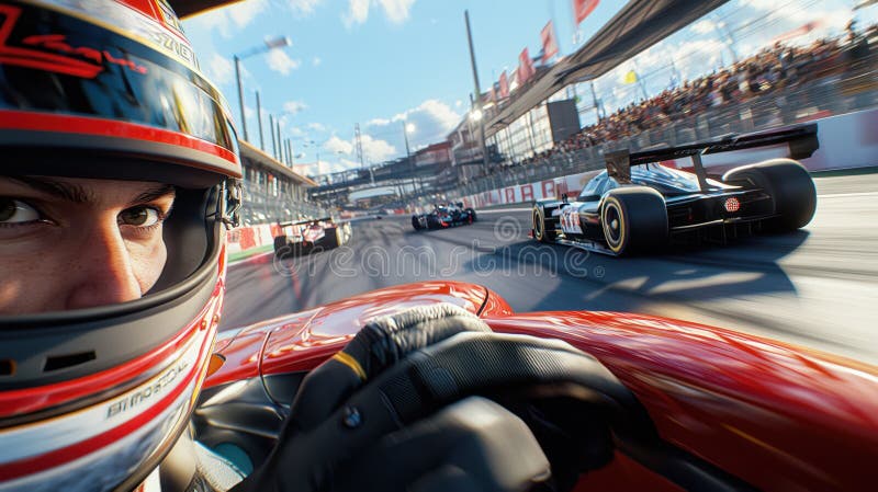 Intense Focus and Determination are Evident in Drivers Expression As ...