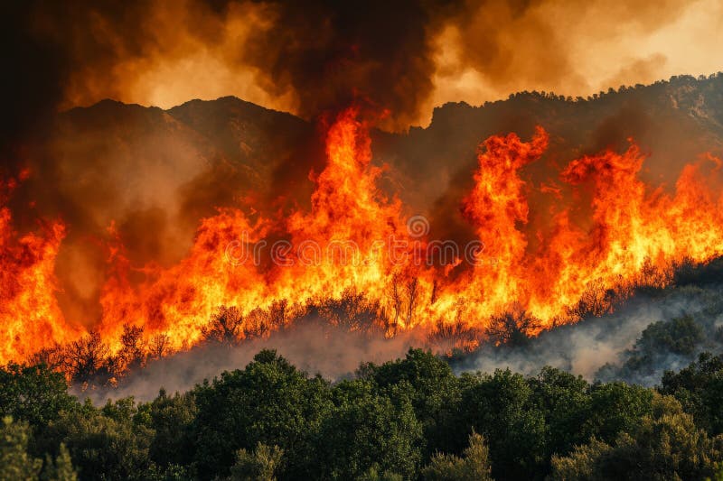 Dramatic Flames on a Dark Background - Exploring the Vivid Movement and ...