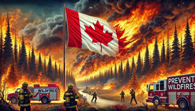 Canada Intense Forest Fire Stock Illustrations – 18 Canada Intense ...
