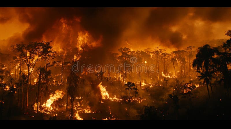 Dramatic Flames on a Dark Background - Exploring the Vivid Movement and ...