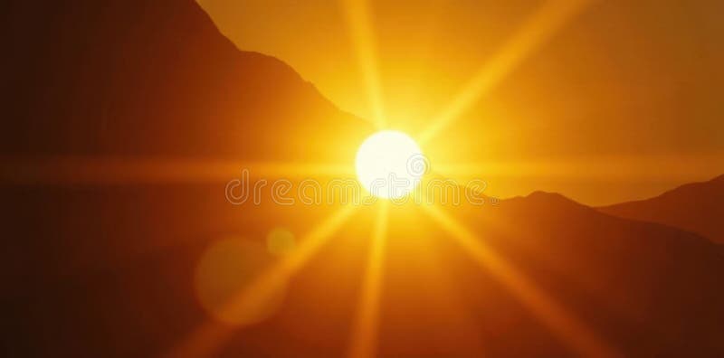 Intense Gold Background, Dramatic Lens Flare, Sun Rays , Radiance ...
