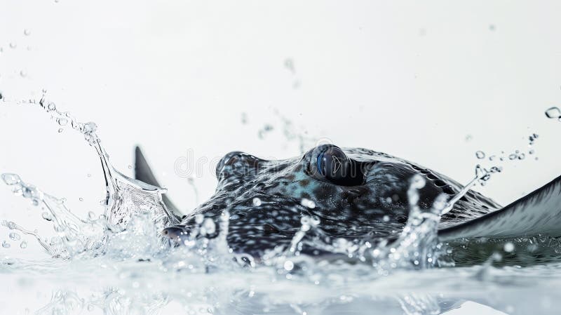 An Intense Graph of a Stingray Attacking, Tail Barbed and Eyes Focused ...