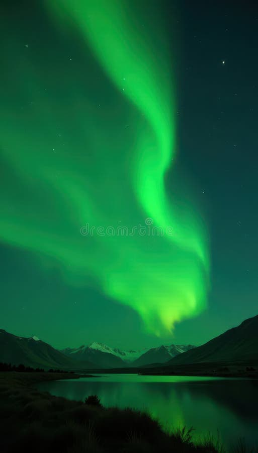 Intense Green Light Streaks Across the Night Sky, Rays, Texture Stock ...