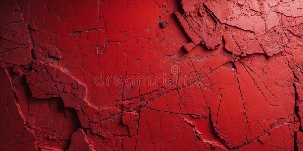 Intense Grunge Red Wall Texture with Deep Scratches for Adding Dramatic ...