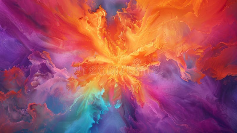 Intense Heat Radiates in a Surreal Thermal Heat Map Abstract Creating a ...