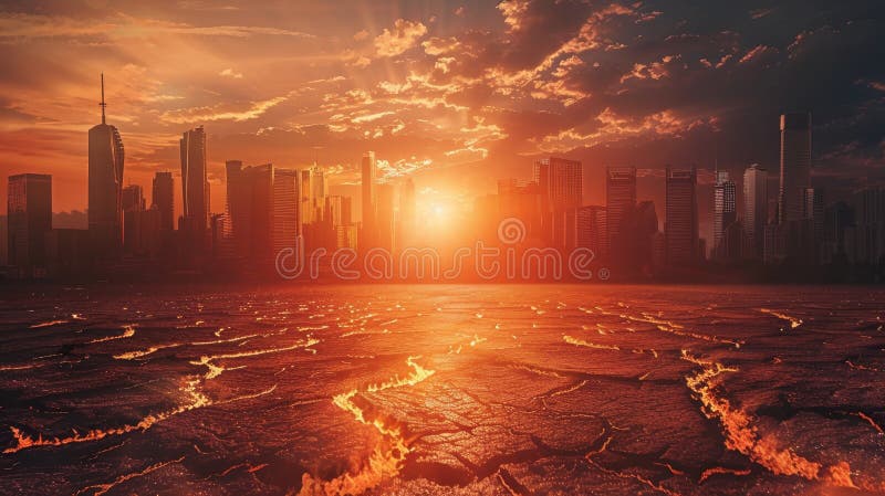 Intense Heat Visualized Realistic Photo Illustrating the Concept of ...