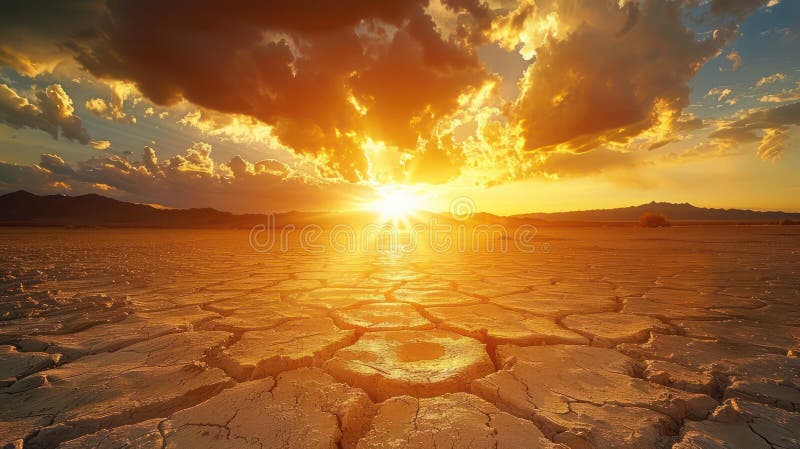Intense Heat Waves Rising from the Desert, Reflecting Frustration Stock ...