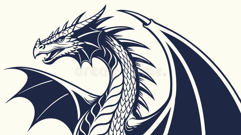 Blue Dragon Head Profile Stock Illustrations – 167 Blue Dragon Head ...