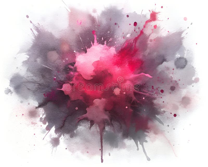 Intense Ink Splatter with Dark Contrasts and Bold Droplets Stock ...