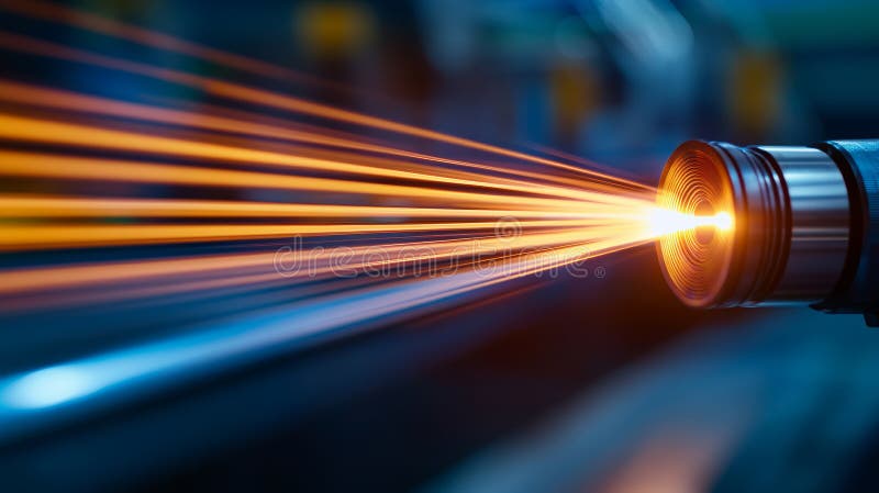 Intense Laser Beam Emitting Bright Orange Light through a Precision ...