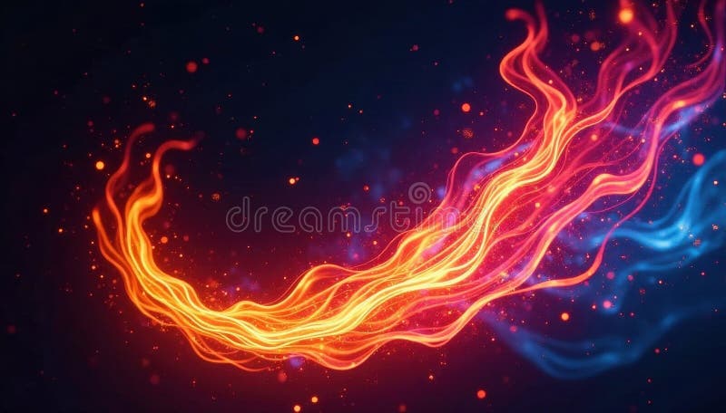 Intense Light Painting, Swirling Patterns, Dark Backdrop, Cosmic, Stars ...