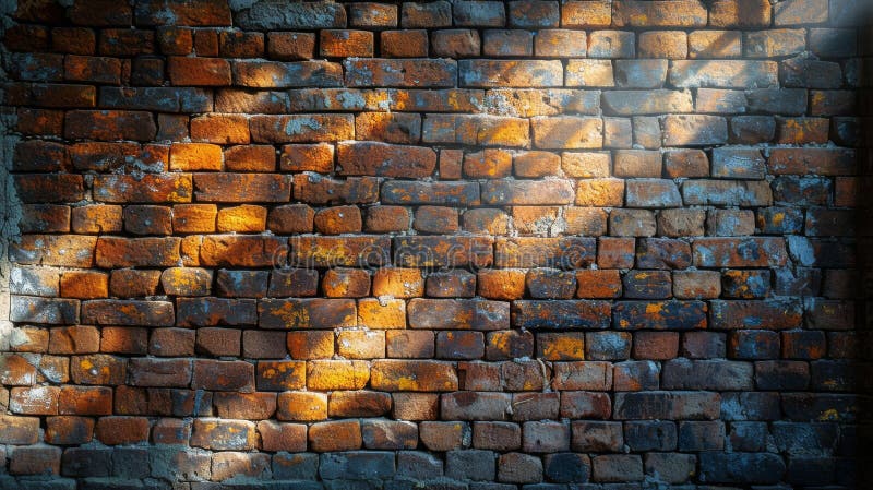 Intense Light Shining on Close Up of Brick Wall Stock Photo - Image of ...