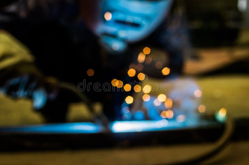 The Intense Light Welding Operator Virtual and Dazzling Stock Image ...