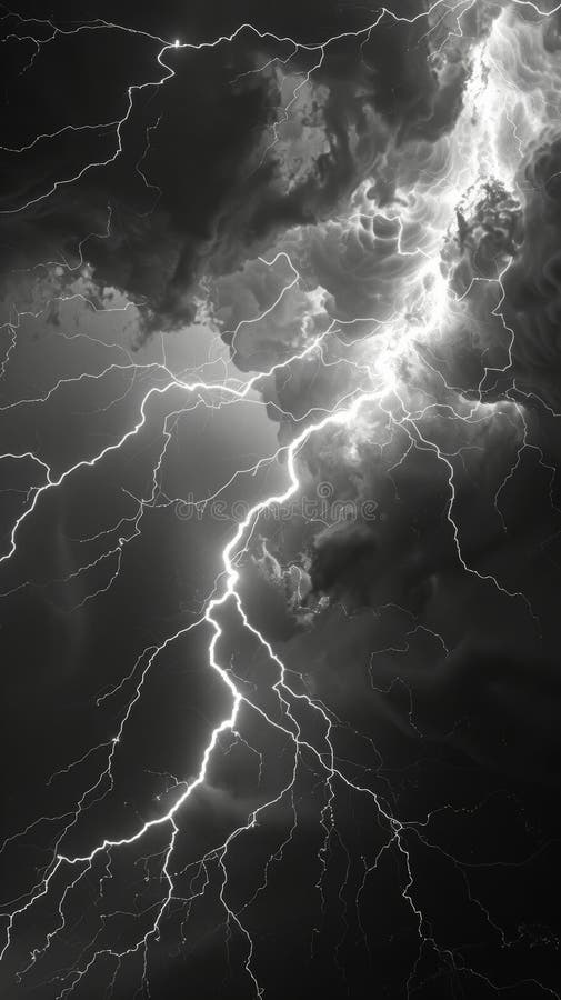 Intense Lightning Storm with Multiple Strikes Stock Image - Image of ...