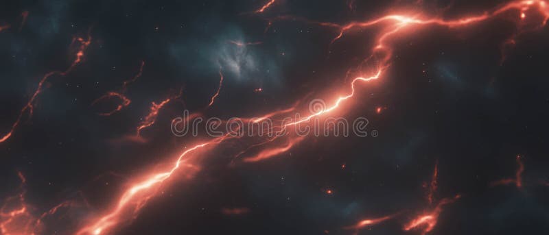 Intense Lightning Strikes Create a Stormy Atmosphere Against a Dark ...