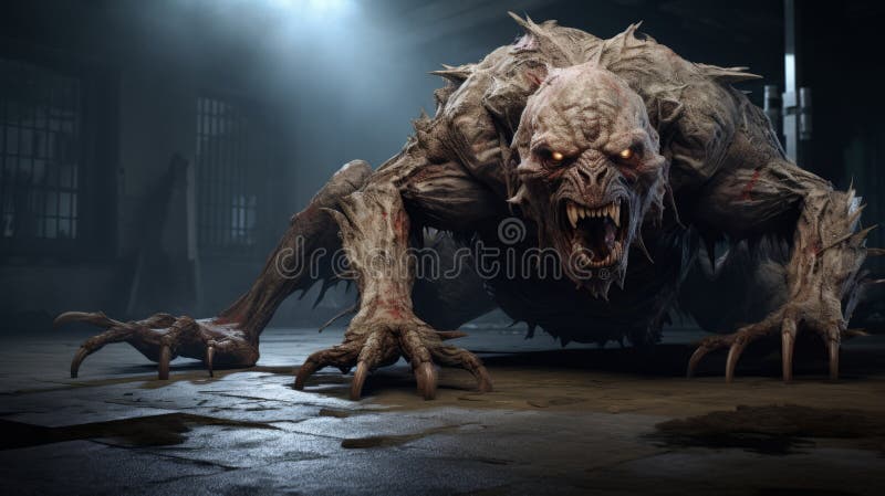 Intense Monster Encounter: Unreal Engine Rendered Monster in Death ...