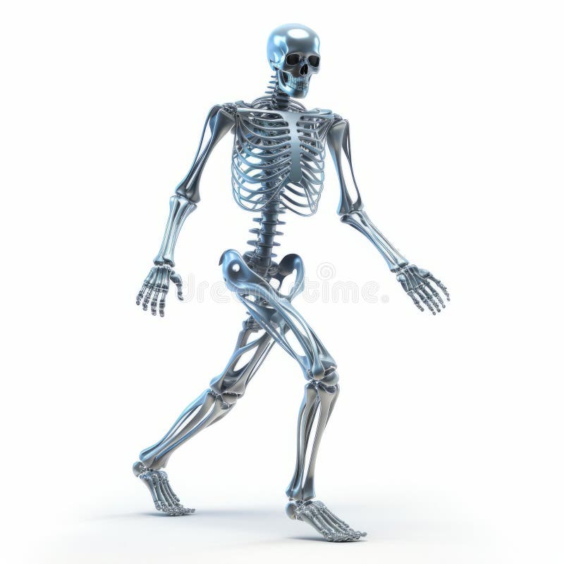 Intense Movement: 3d Skeleton in Silver - Orthogonal, Low Resolution ...
