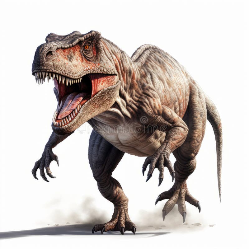 Intense Movement: Hyper-detailed 3d Render of a Young Dinosaur Stock ...