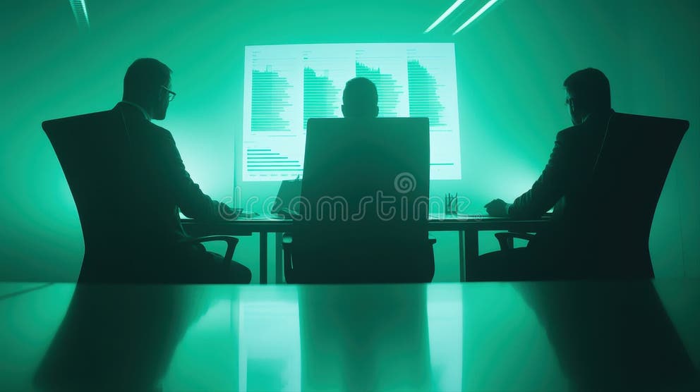 Intense Negotiation Scene Featuring Two Professionals Sitting at a ...