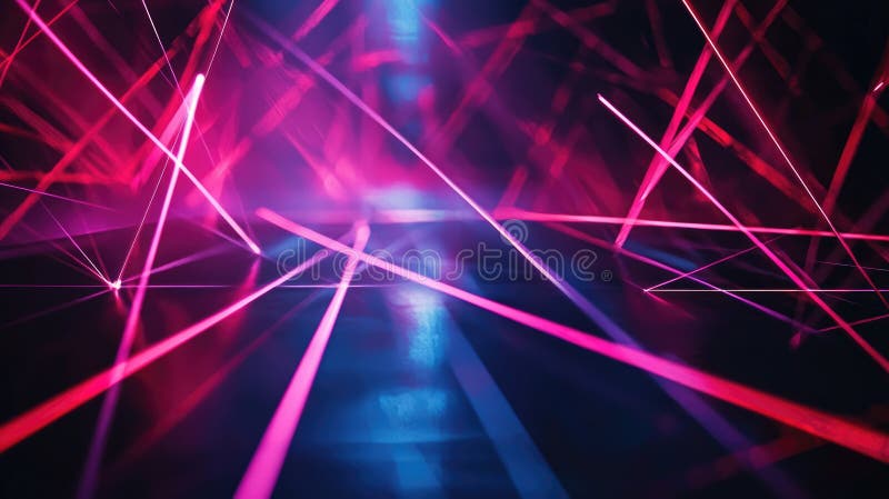 Intense Neon Laser Lights Create Striking Abstract Background Stock ...