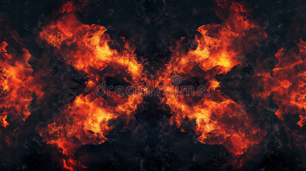 Intense Night Sky Pattern Featuring Fiery Explosions and Ominous ...