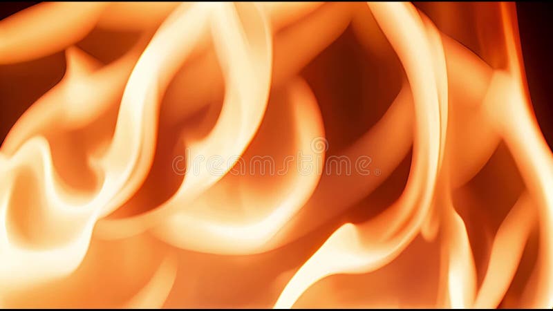 Intense Orange Fire and Force of Fire, Burning Blaze, Abstract ...