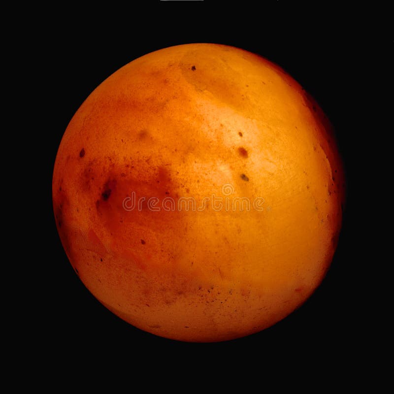 Intense Orange Mars Like Sphere Stock Photo - Image of galaxy ...