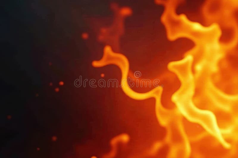 Intense Orange and Yellow Fire Flames, Abstract Burning Texture , Heat ...