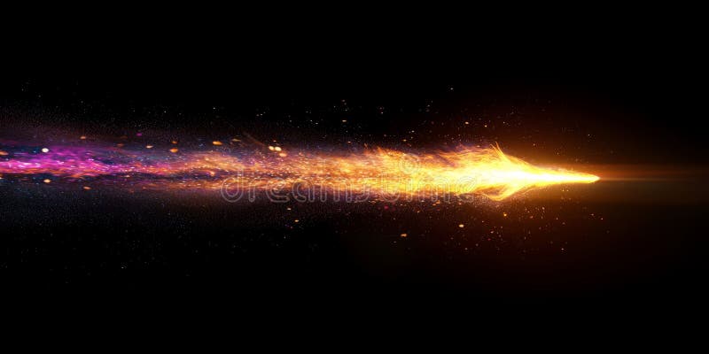 Intense Plasma Streak with Flickering Light Particles, Spreading ...