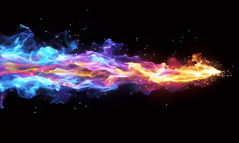 Intense Plasma Streak with Flickering Light Particles, Spreading ...