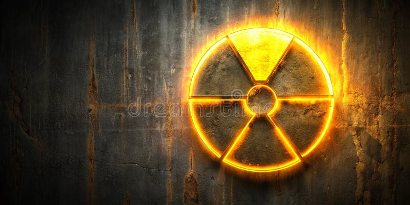 Intense Radioactive Hazard Symbol a Glowing Warning Sign Masterfully ...