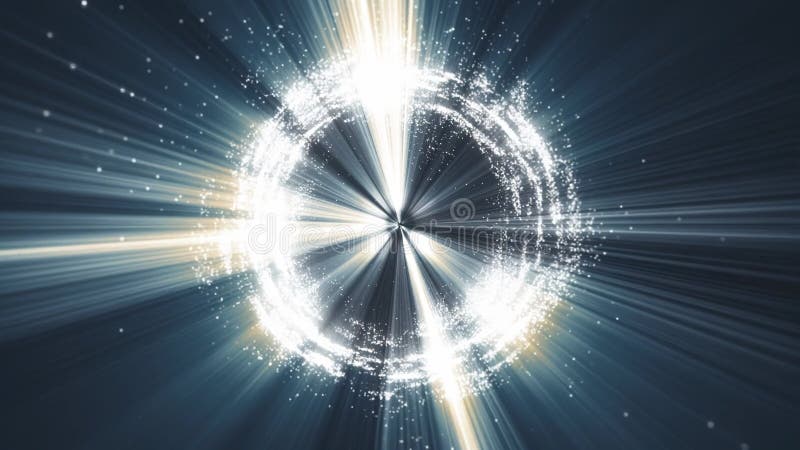 Intense Rays of Light Burst from a Central Point, Swirling Stock ...