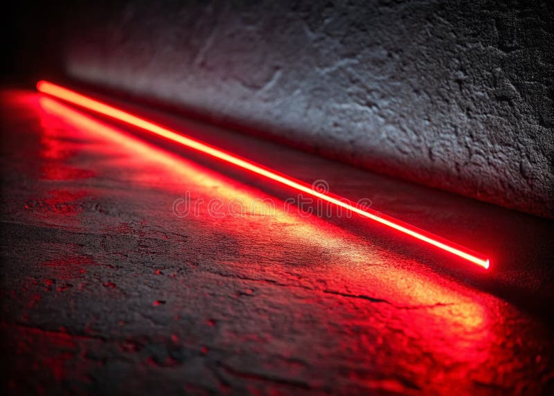 Intense Red Alert Line in LowLight Security System a Glowing Signal for ...