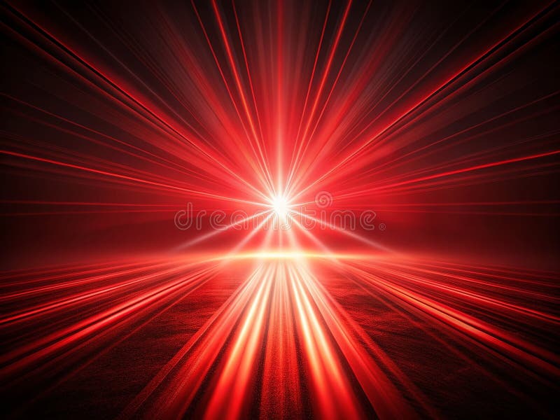 Intense Red Light Rays Piercing through a Dark Dramatic Sky a Striking ...