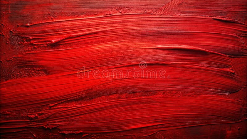 Intense Red Paint Texture Bold Strokes and Rich Pigment. Generative AI ...