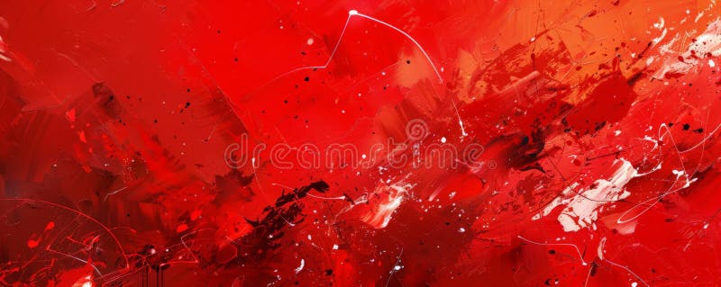 Intense Scarlet Abstract Backdrop with Bold, Sweeping Brushstrokes and ...