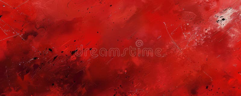 Intense Scarlet Abstract Background with Bold Brush Strokes and ...