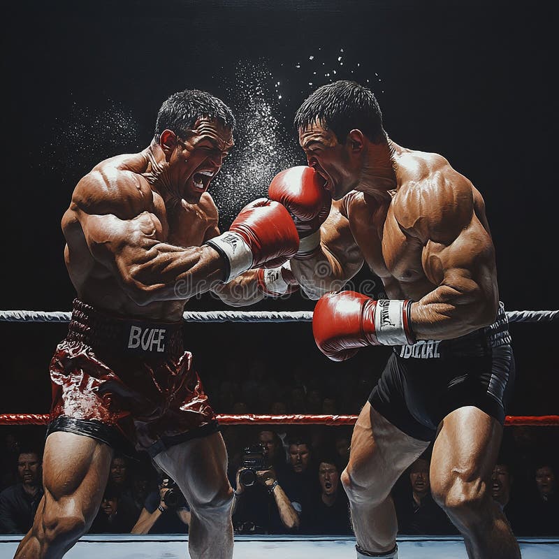 Fight for Identity: an Intense Scene of Two Fighters Battling for Their ...