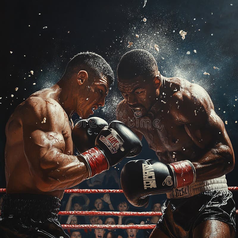 Fight for Identity: an Intense Scene of Two Fighters Battling for Their ...